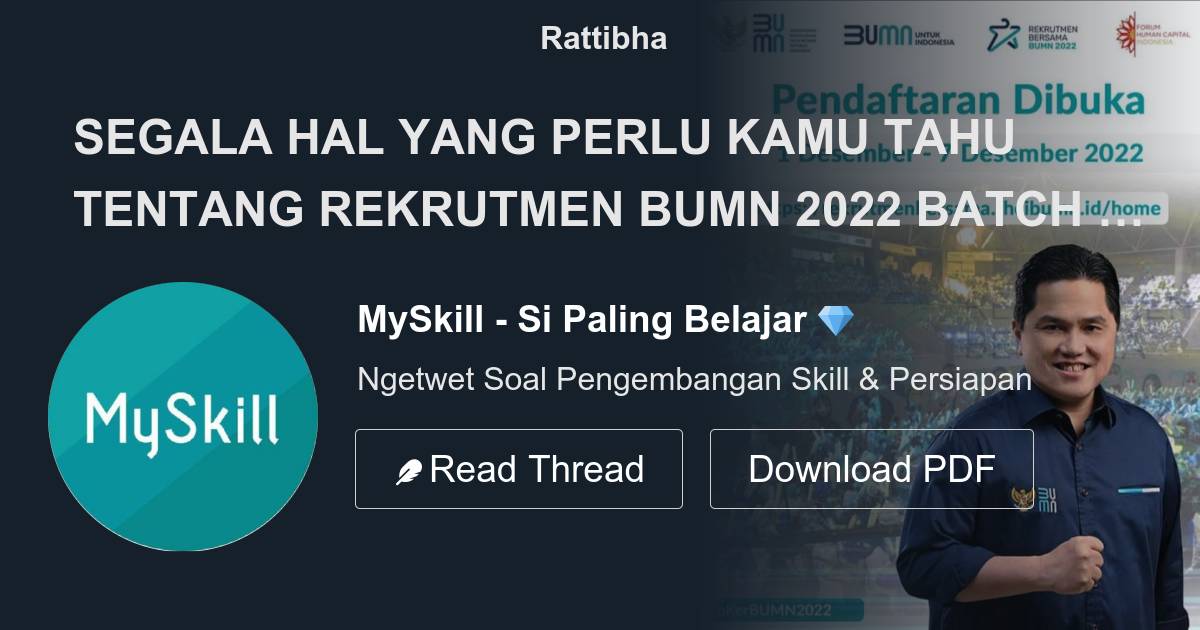 SEGALA HAL YANG PERLU KAMU TAHU TENTANG REKRUTMEN BUMN 2022 BATCH 2 Alur Daftar Syarat ...