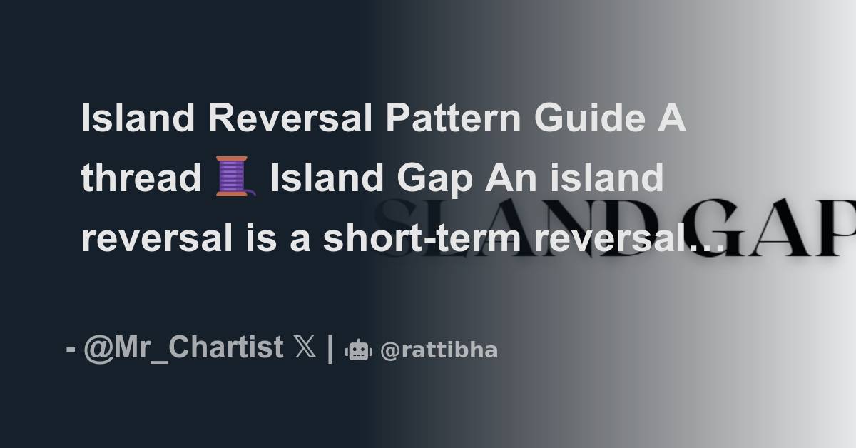 Island Reversal Pattern Guide A thread 🧵 - Thread from Rohit Singh @Mr ...