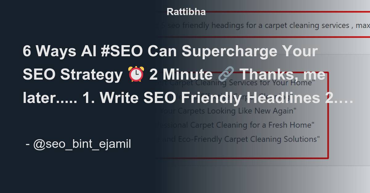 6 Ways Ai Seo Can Supercharge Your Seo Strategy ⏰ 2 Minute 🔗 T
