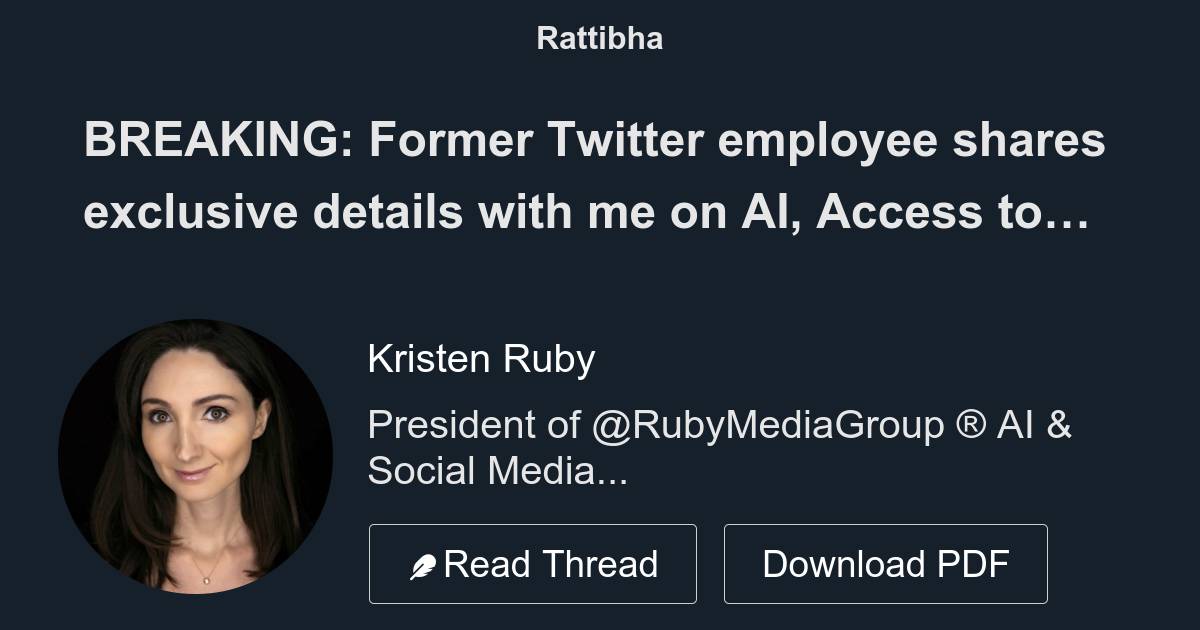 BREAKING: Former Twitter employee shares exclusive details with me on AI, Access to DMs, and ...