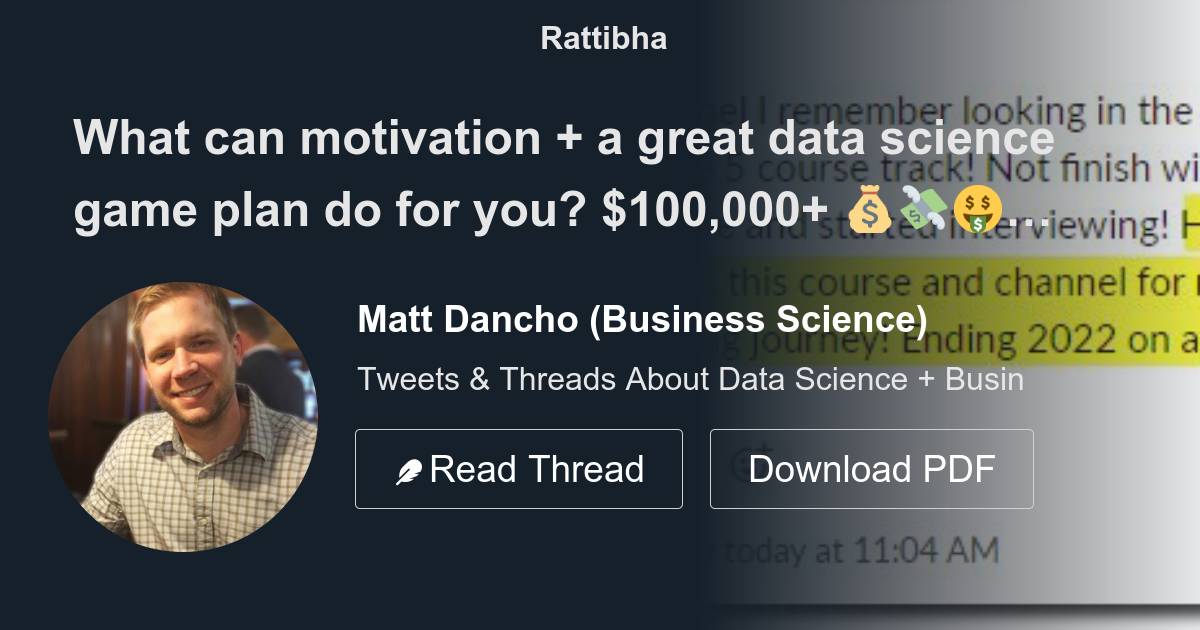 What can motivation + a great data science game plan do for you ...