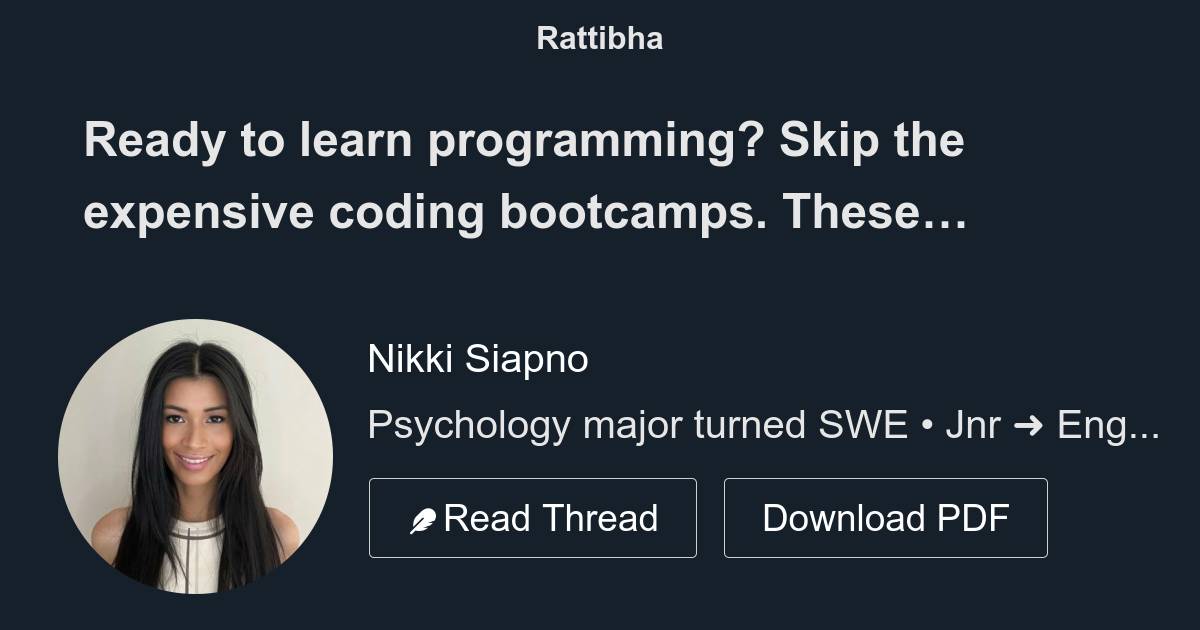 Ready to learn programming? Skip the expensive coding bootcamps. These resources will get you ...