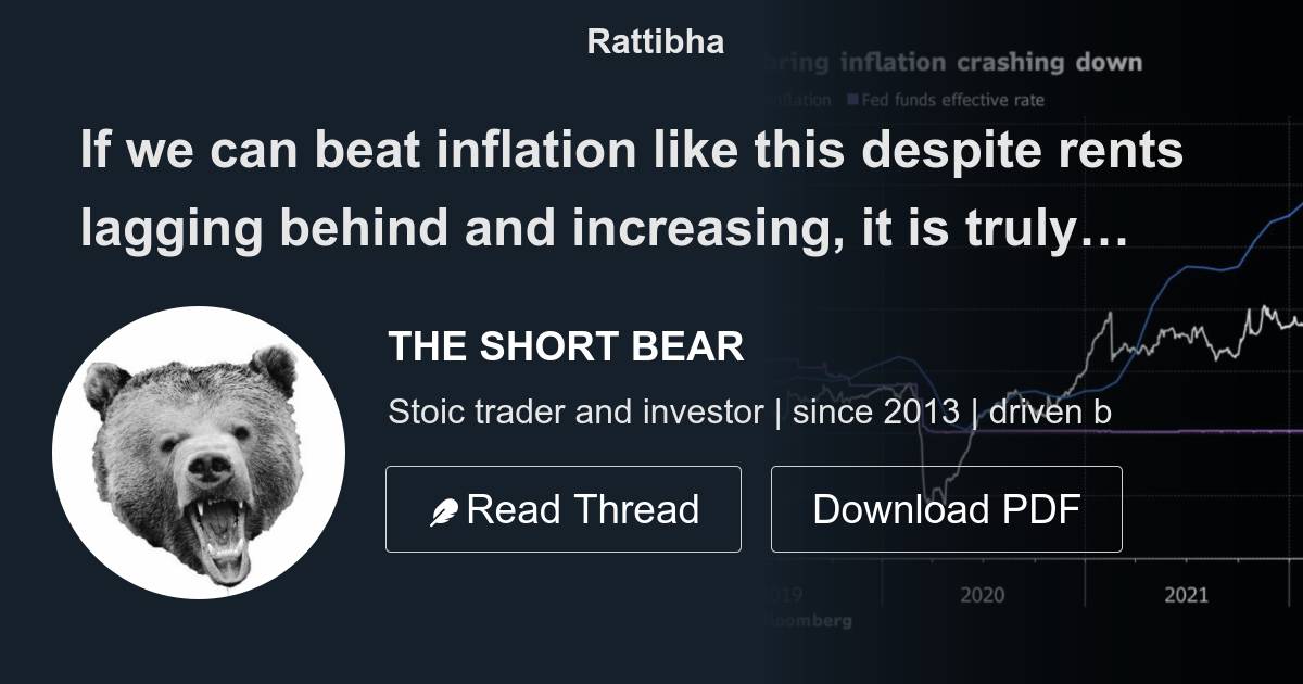 If we can beat inflation like this despite rents lagging behind and ...