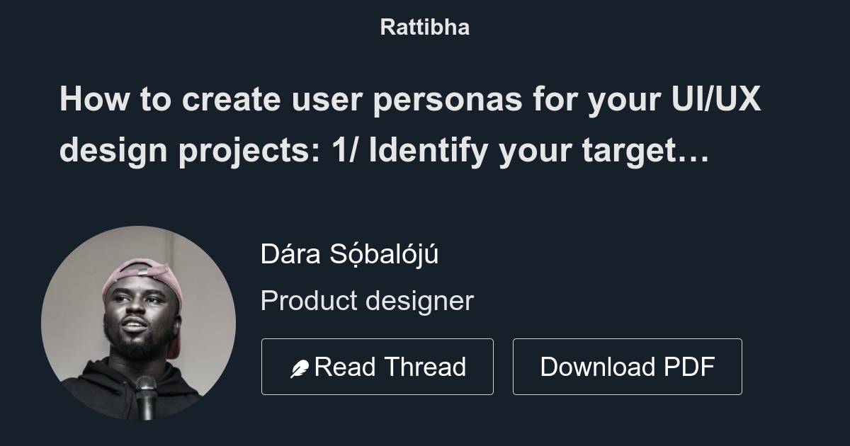 How to create user personas for your UI/UX design projects: - المسلسل ...