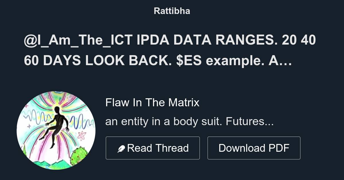 @I_Am_The_ICT IPDA DATA RANGES. 20 40 60 DAYS LOOK BACK. $ES example. A ...
