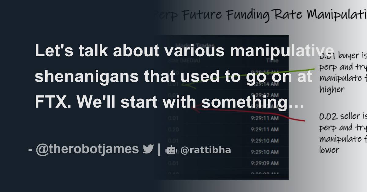 Let's talk about various manipulative shenanigans that used to go on at ...