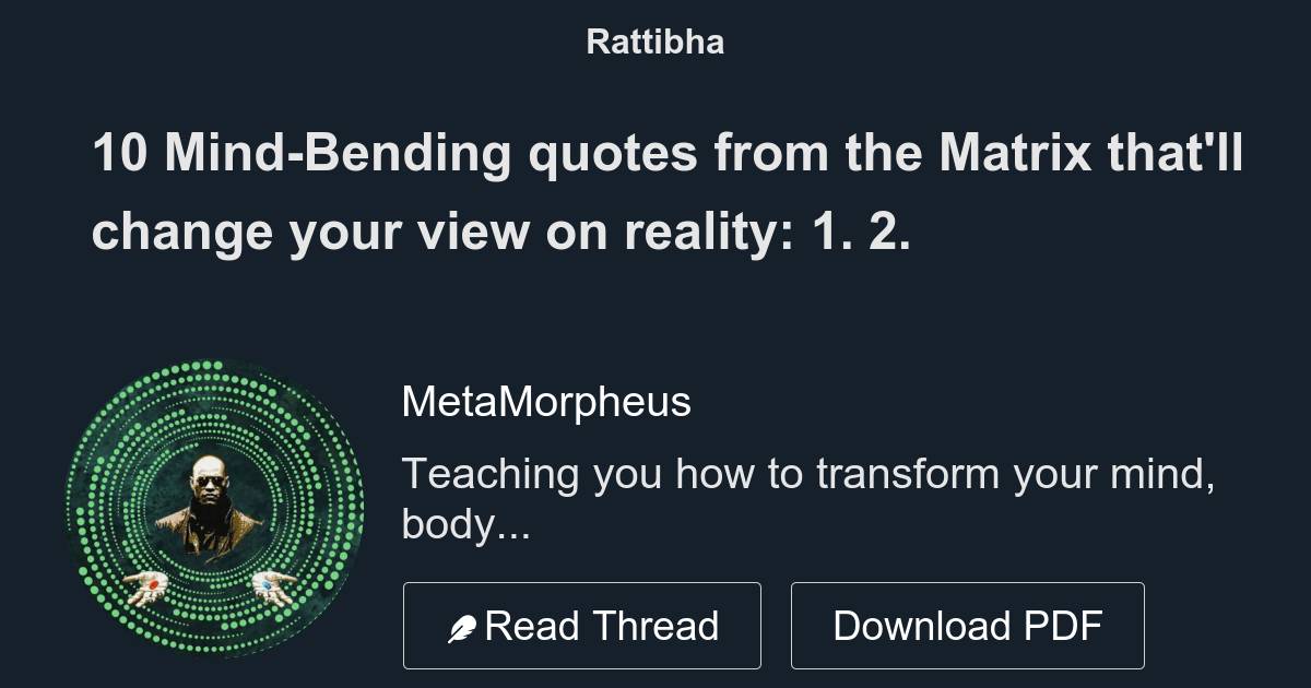 10 Mind-Bending quotes from the Matrix that'll change your view on ...