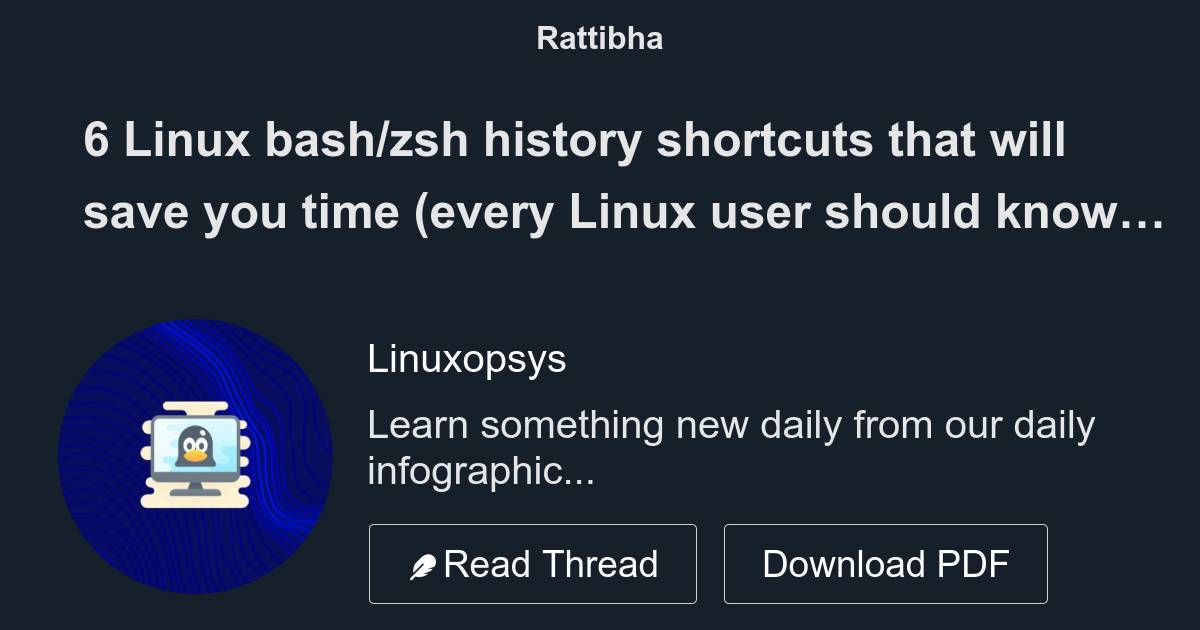 6 Linux bash/zsh history shortcuts that will save you time (every Linux user should know this ...