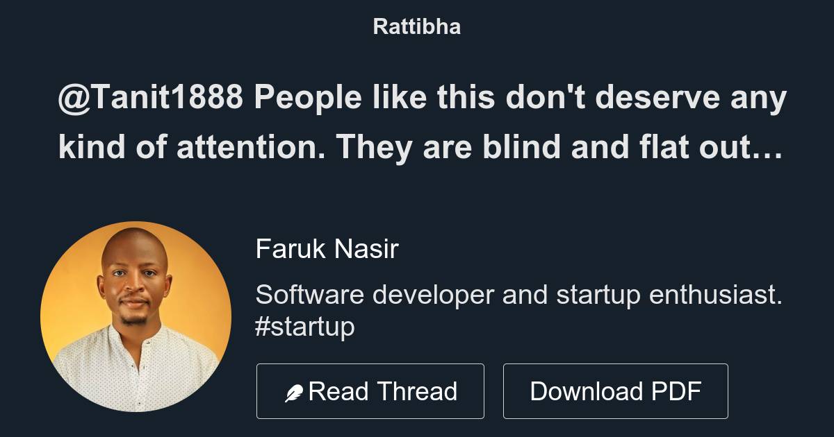 @Tanit1888 People like this don't deserve any kind of attention. They are blind and flat out ...