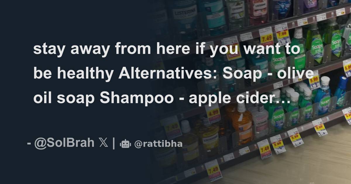 stay away from here if you want to be healthy - Thread from 🌞 Sol Brah ...