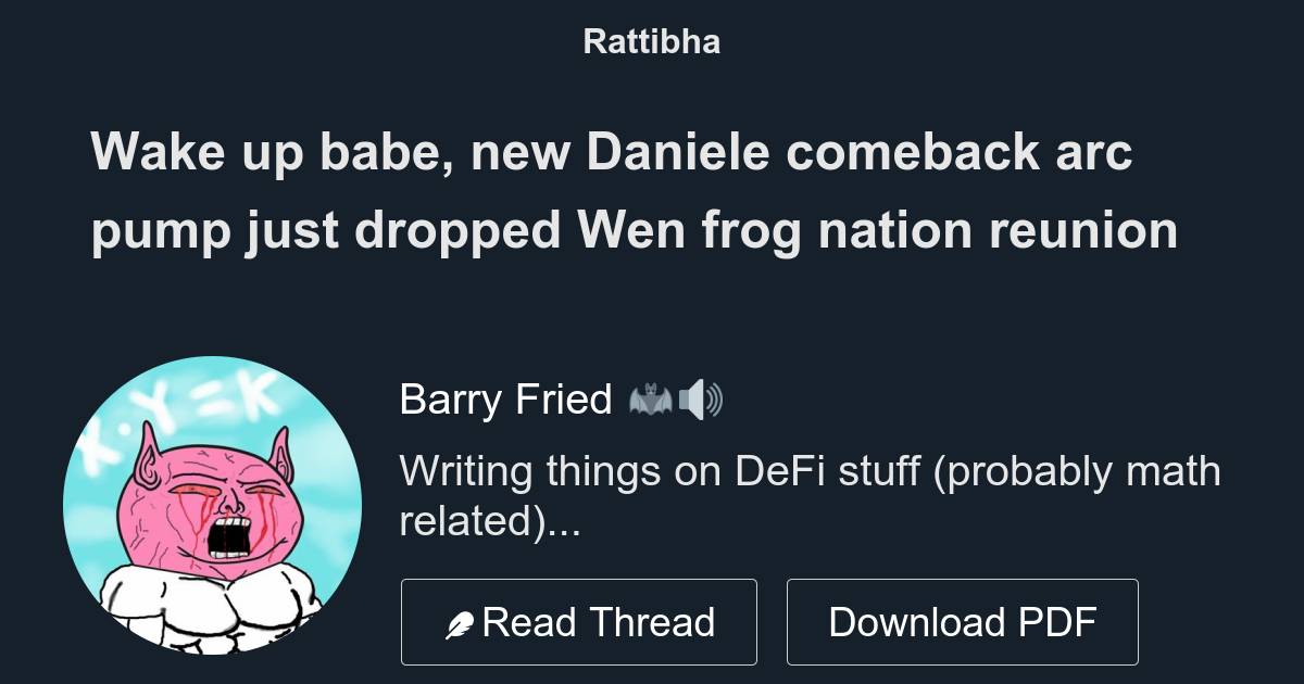 Wake up babe, new Daniele comeback arc pump just dropped - المسلسل من Barry Fried 🦇🔊 ...