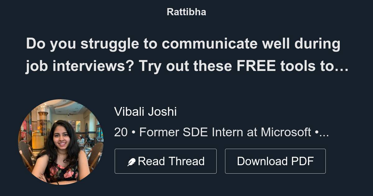 Do you struggle to communicate well during job interviews? Try out these FREE tools to improve ...