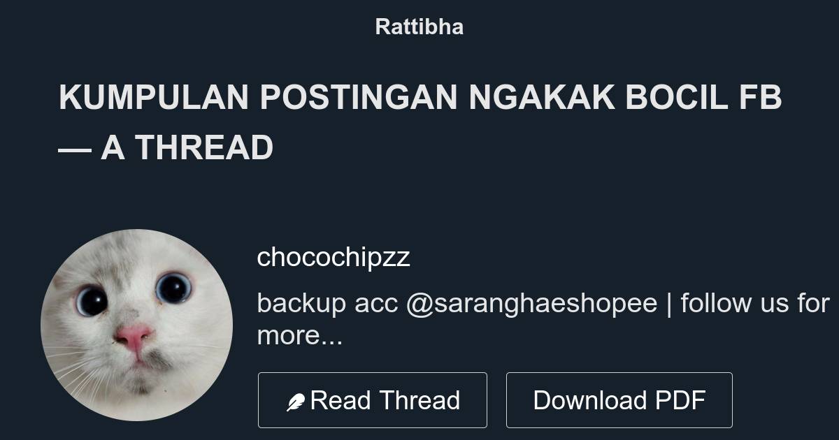 KUMPULAN POSTINGAN NGAKAK BOCIL FB — A THREAD - Thread from greein ...