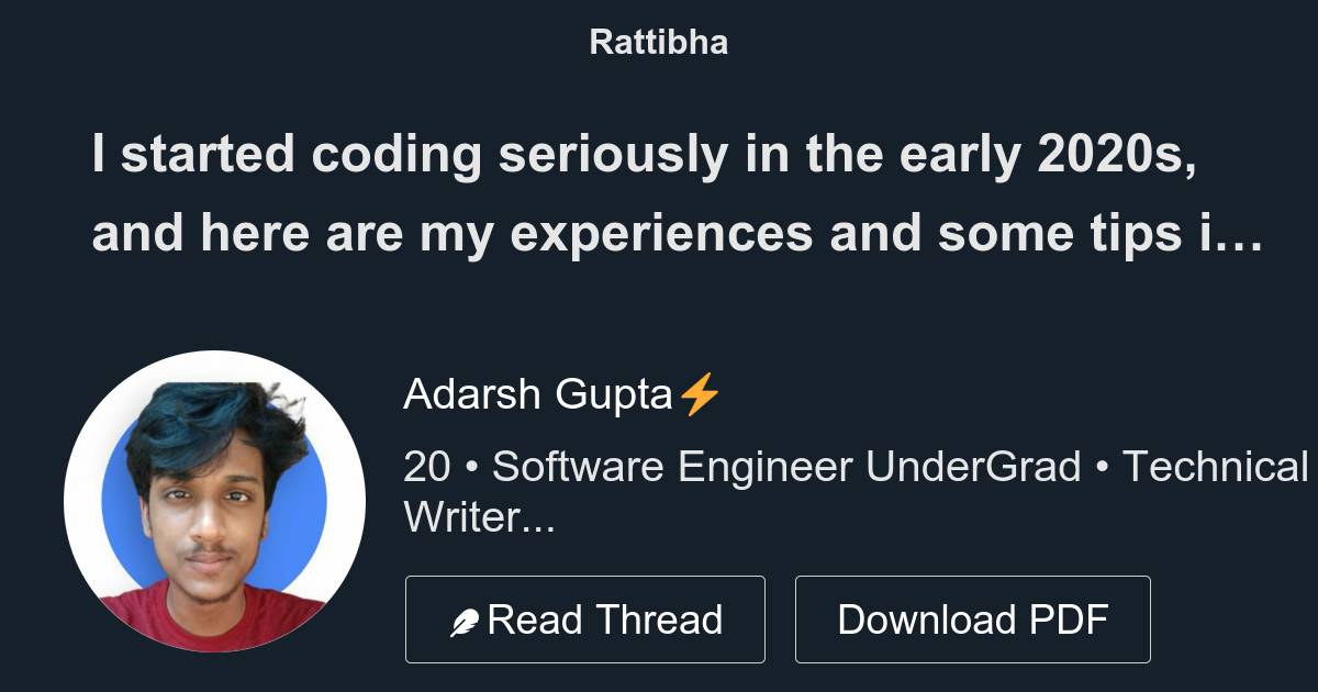 I started coding seriously in the early 2020s, and here are my experiences and some tips if you ...