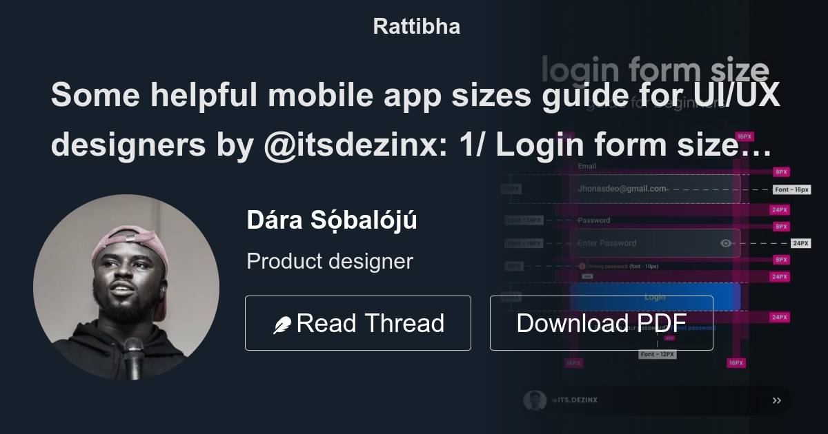 Some helpful mobile app sizes guide for UI/UX designers by @itsdezinx ...