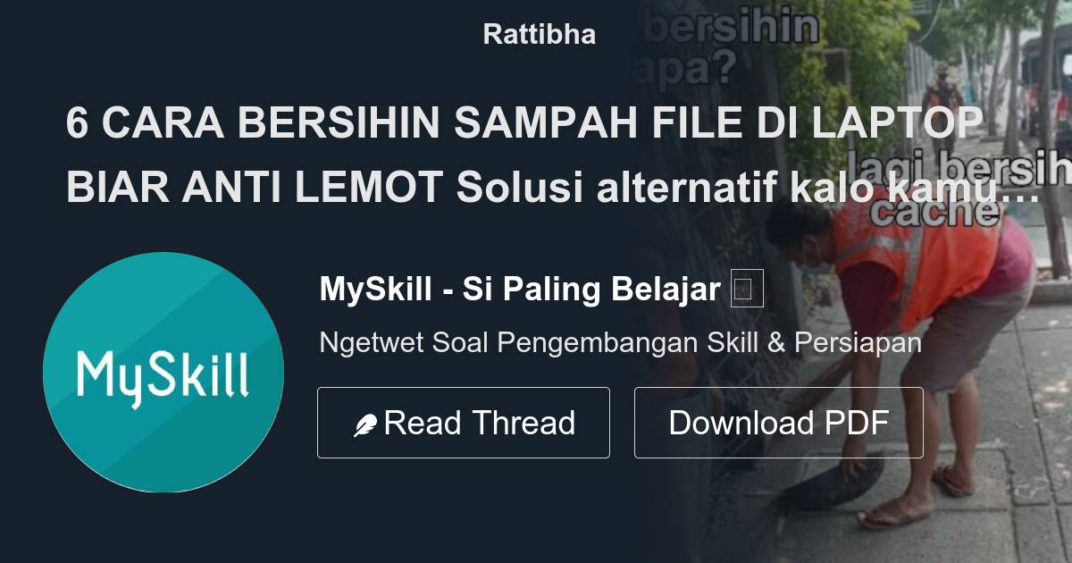 6 CARA BERSIHIN SAMPAH FILE DI LAPTOP BIAR ANTI LEMOT Solusi alternatif ...