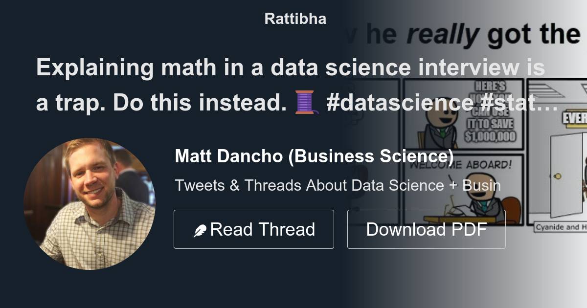 Explaining math in a data science interview is a trap. Do this instead ...