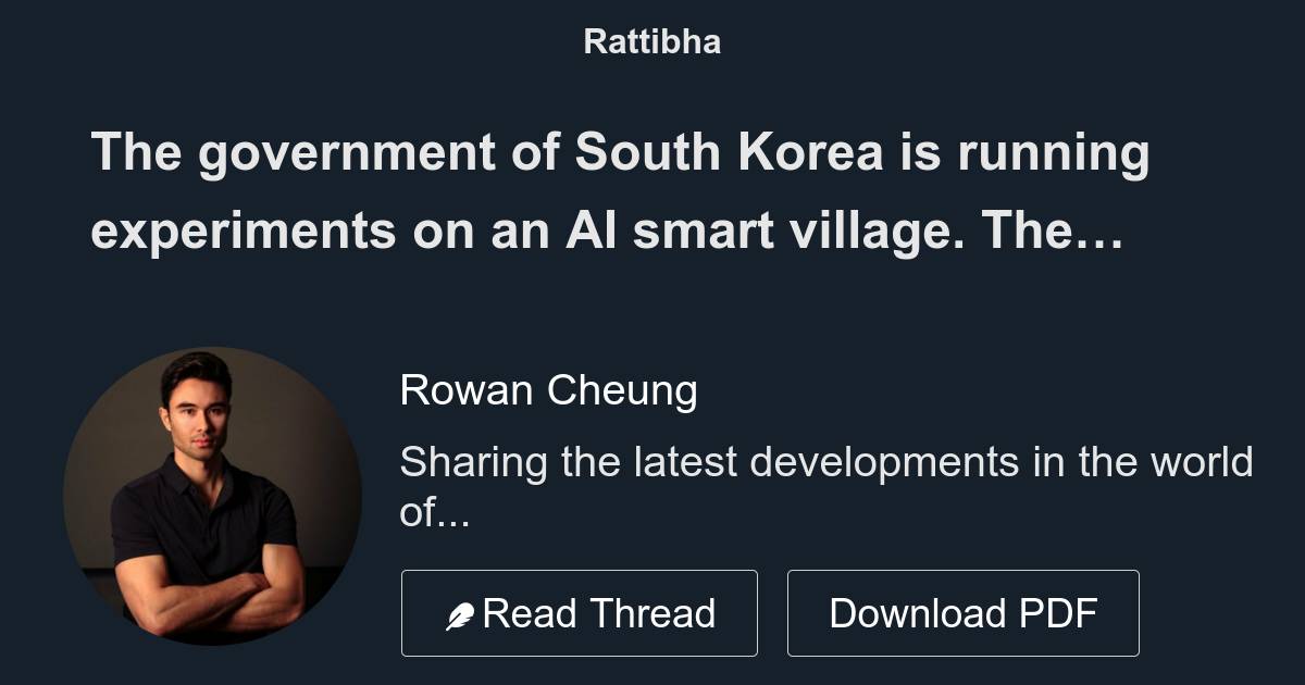 The government of South Korea is running experiments on an AI smart ...
