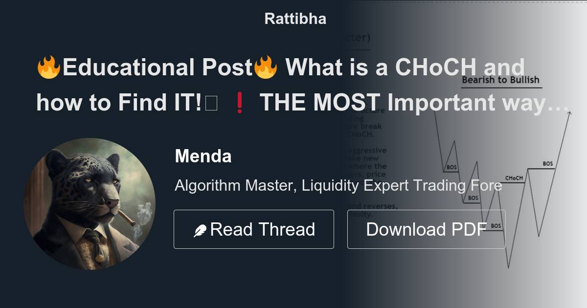 🔥Educational Post🔥 What is a CHoCH and how to Find IT!🫢 ️ THE MOST ...