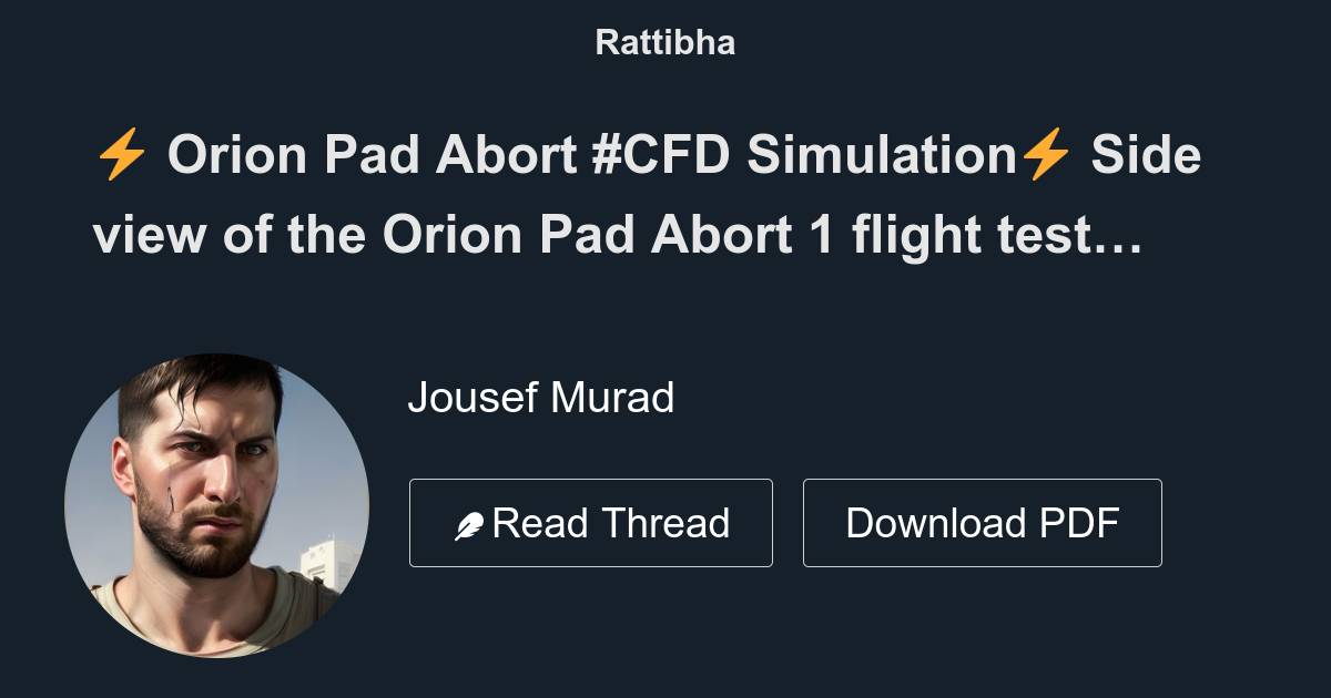 ⚡ Orion Pad Abort #CFD Simulation⚡ Side view of the Orion Pad Abort 1 ...