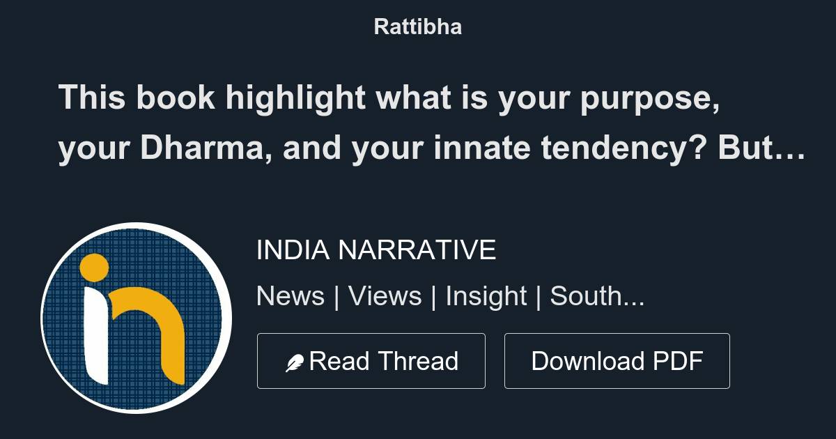 This book highlight what is your purpose, your Dharma, and your innate ...