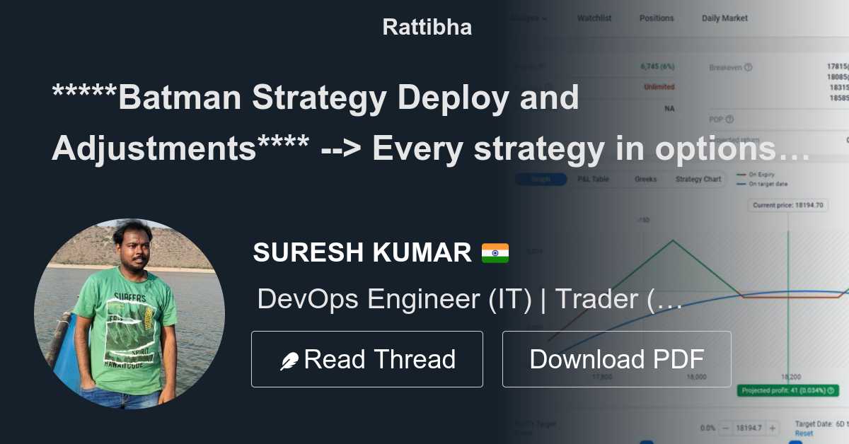 Batman Strategy Deploy and Adjustments**** --> Every strategy in ...