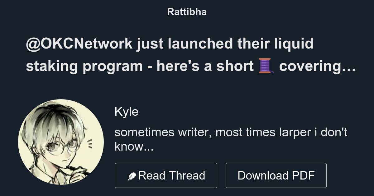 @OKCNetwork just launched their liquid staking program - here's a short 🧵 covering all about it ...