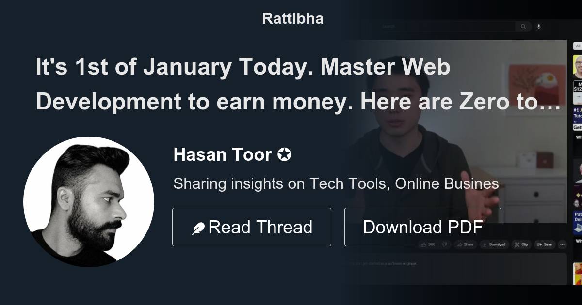 It's 1st of January Today. Master Web Development to earn money. Here are Zero to Mastery 5 FREE ...