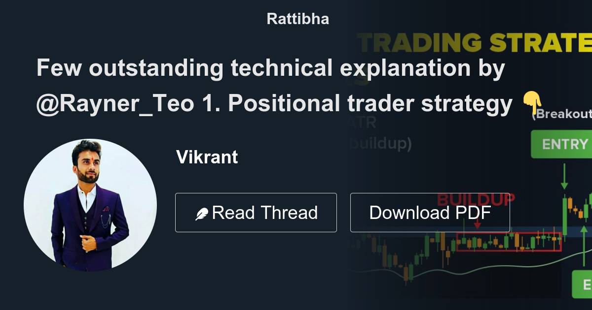 Few outstanding technical explanation by @Rayner_Teo 1. Positional ...