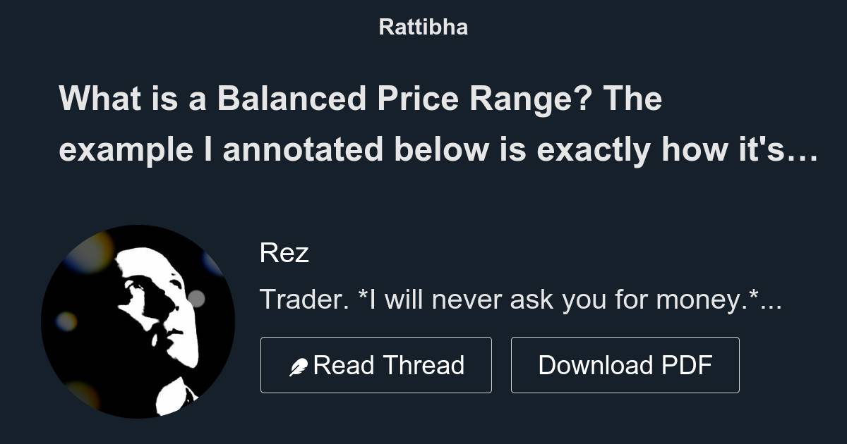 What is a Balanced Price Range? The example I annotated below is ...