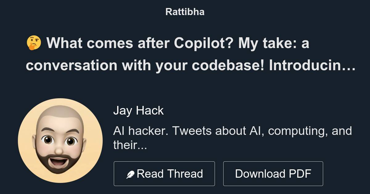 🤔 What comes after Copilot? My take: a conversation with your codebase! Introducing Tensai, your ...
