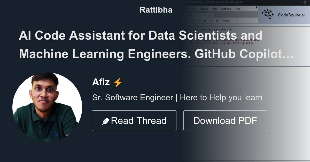 AI Code Assistant for Data Scientists and Machine Learning Engineers ...