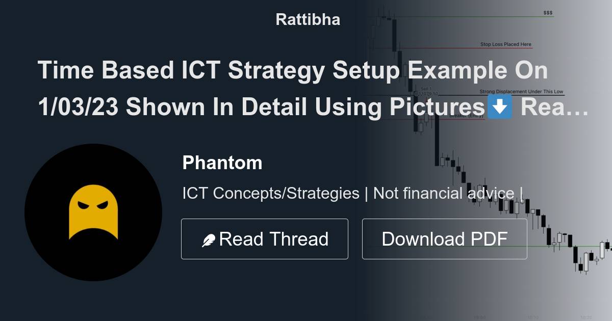 Time Based ICT Strategy Setup Example On 1/03/23 Shown In Detail Using ...