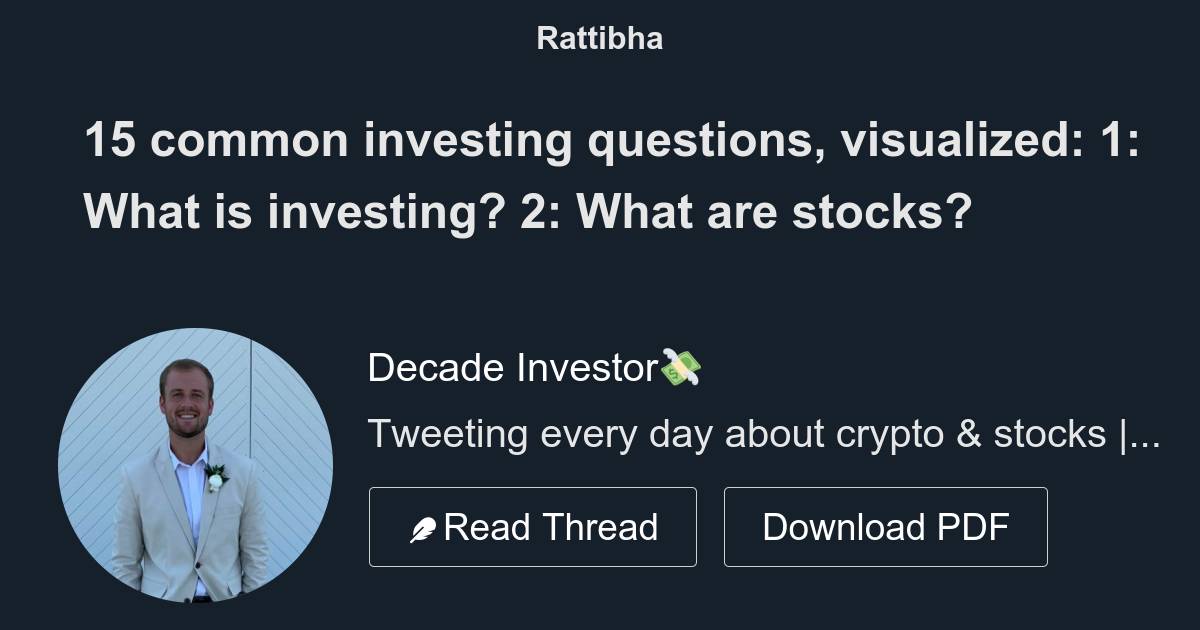 15 common investing questions, visualized: 1: What is investing ...