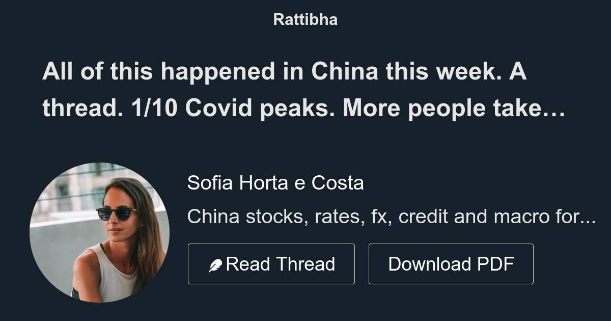 All of this happened in China this week. A thread. 1/10 - Thread from Sofia Horta e Costa ...