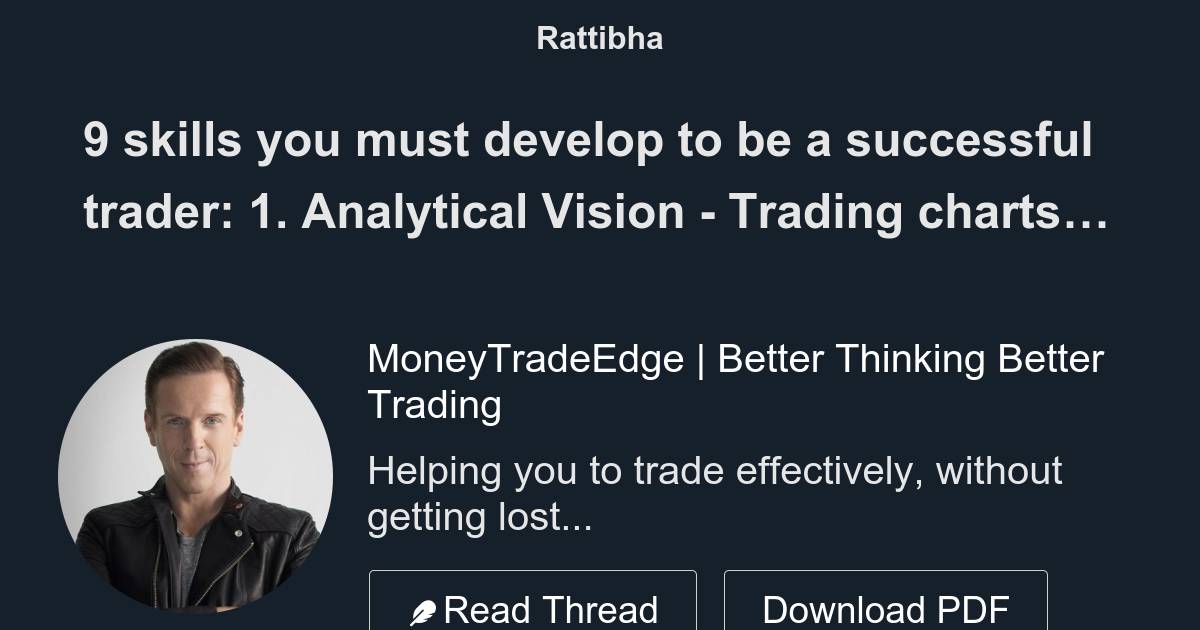 9 skills you must develop to be a successful trader: - Thread from MoneyTradeEdge | Better ...