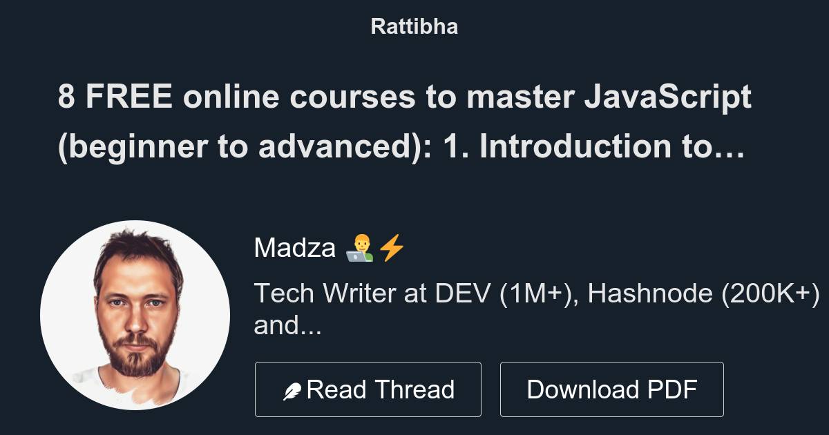 8 FREE online courses to master JavaScript (beginner to advanced ...