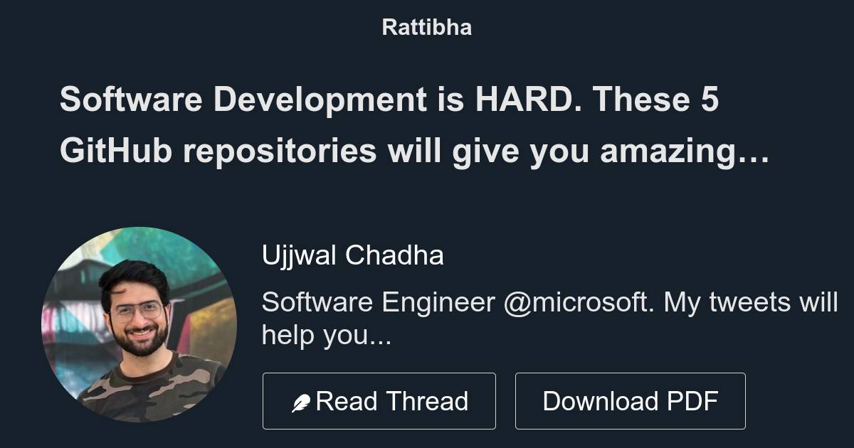 Software Development is HARD. These 5 GitHub repositories will give you amazing resources to ...