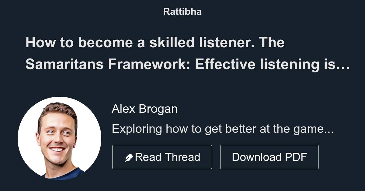 How to become a skilled listener. The Samaritans Framework: - المسلسل ...