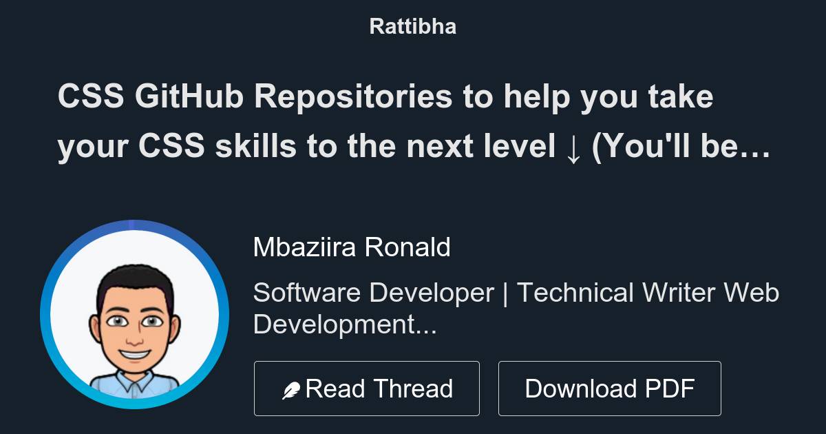 CSS GitHub Repositories to help you take your CSS skills to the next level ↓ (You'll be amazed ...