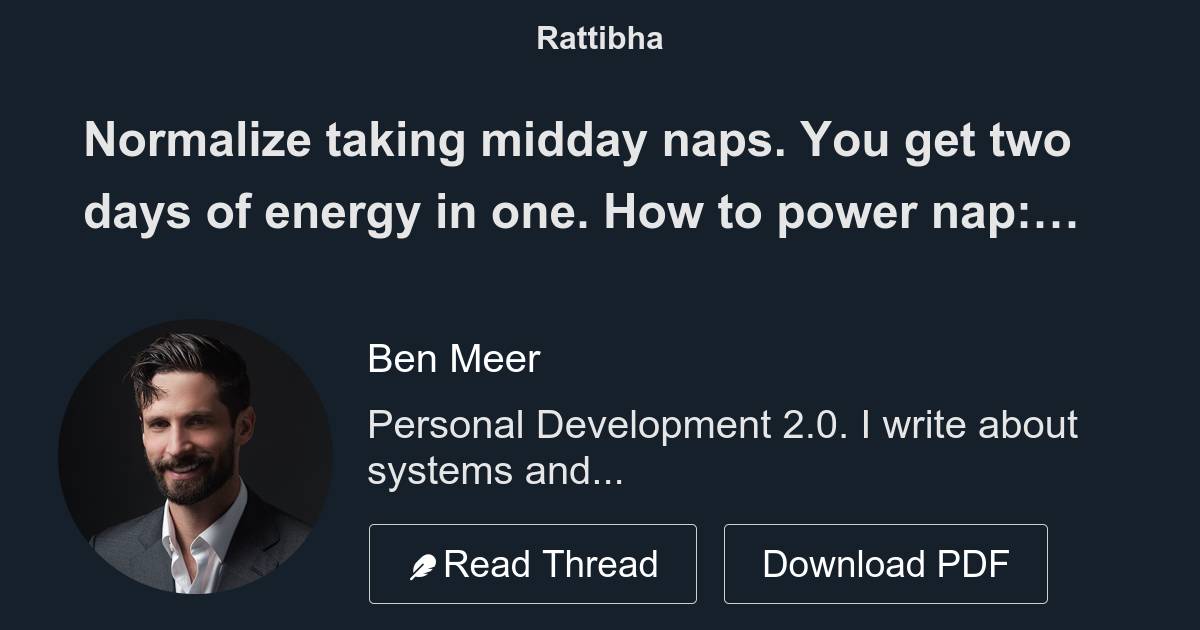 Normalize taking midday naps. You get two days of energy in one. How to ...