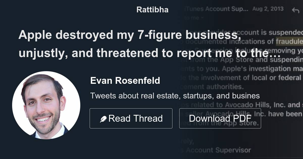 Apple destroyed my 7-figure business, unjustly, and threatened to ...