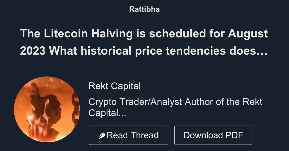 The Litecoin Halving is scheduled for August 2023 What historical price ...