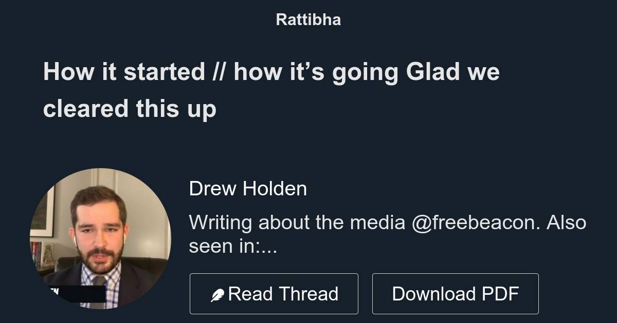How it started // how it’s going - Thread from Drew Holden ...