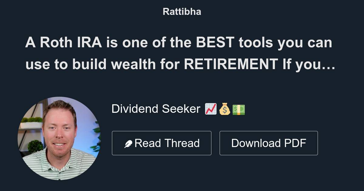 A Roth IRA is one of the BEST tools you can use to build wealth for ...