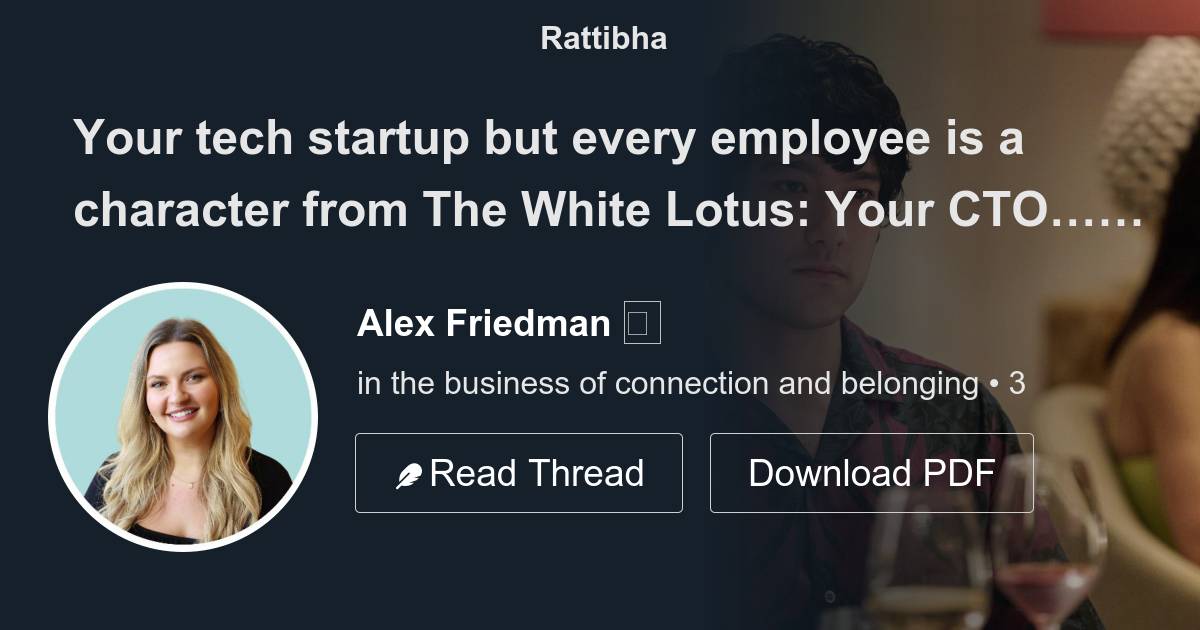 Your tech startup but every employee is a character from The White ...