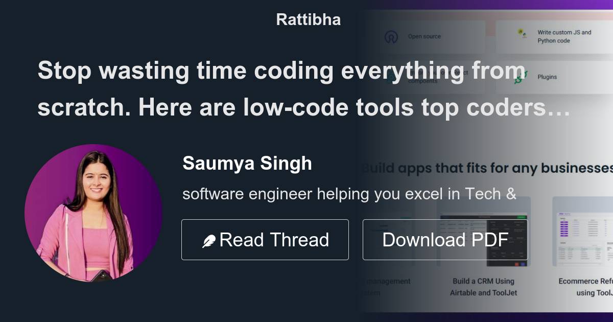 Stop wasting time coding everything from scratch. Here are low-code tools top coders use to ...