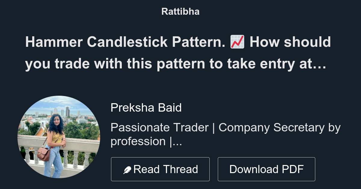 Hammer Candlestick Pattern. 📈 How should you trade with this pattern to ...
