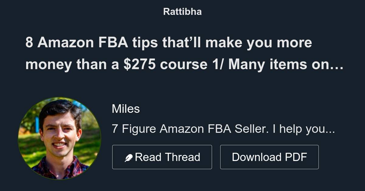 8 Amazon FBA tips that’ll make you more money than a $275 course ...