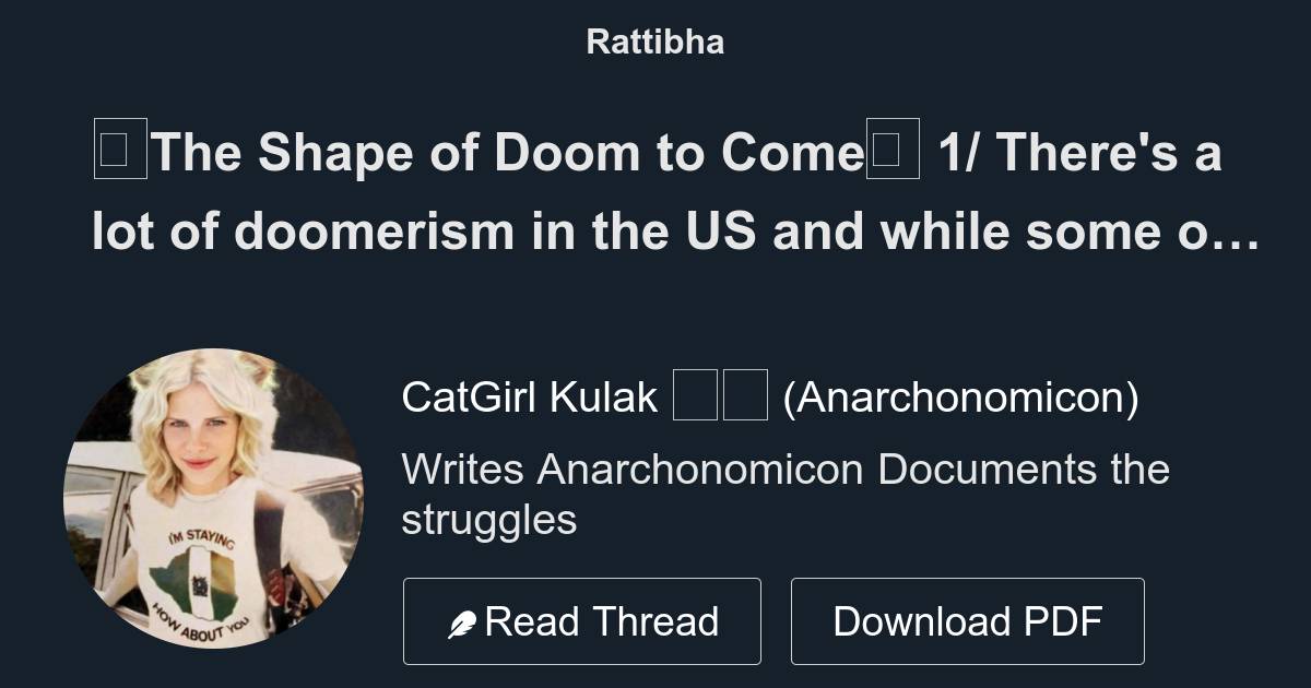 🧵The Shape of Doom to Come🧵 1/ There's a lot of doomerism in the US and ...